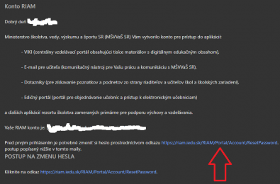 RIAM konto a vyplnenie dotazníka | Konzervatórium